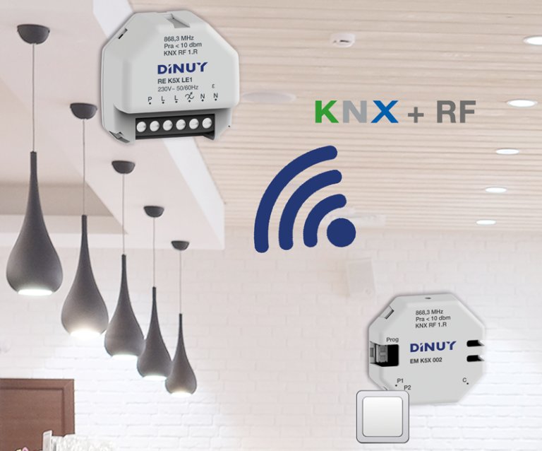 Dinuy presenta la gama KNX Radio-Frecuencia S-Mode para la integración completa con el sistema ...