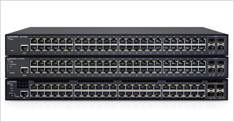 La serie de conmutadores GS-3152X proporciona altas velocidades de ...