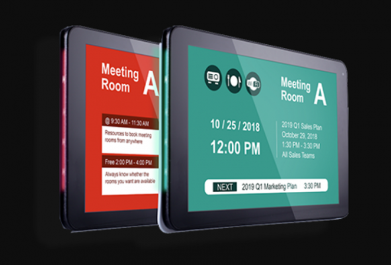 Sistema de gestión de reserva de sala con indicador LED e interfaz ...