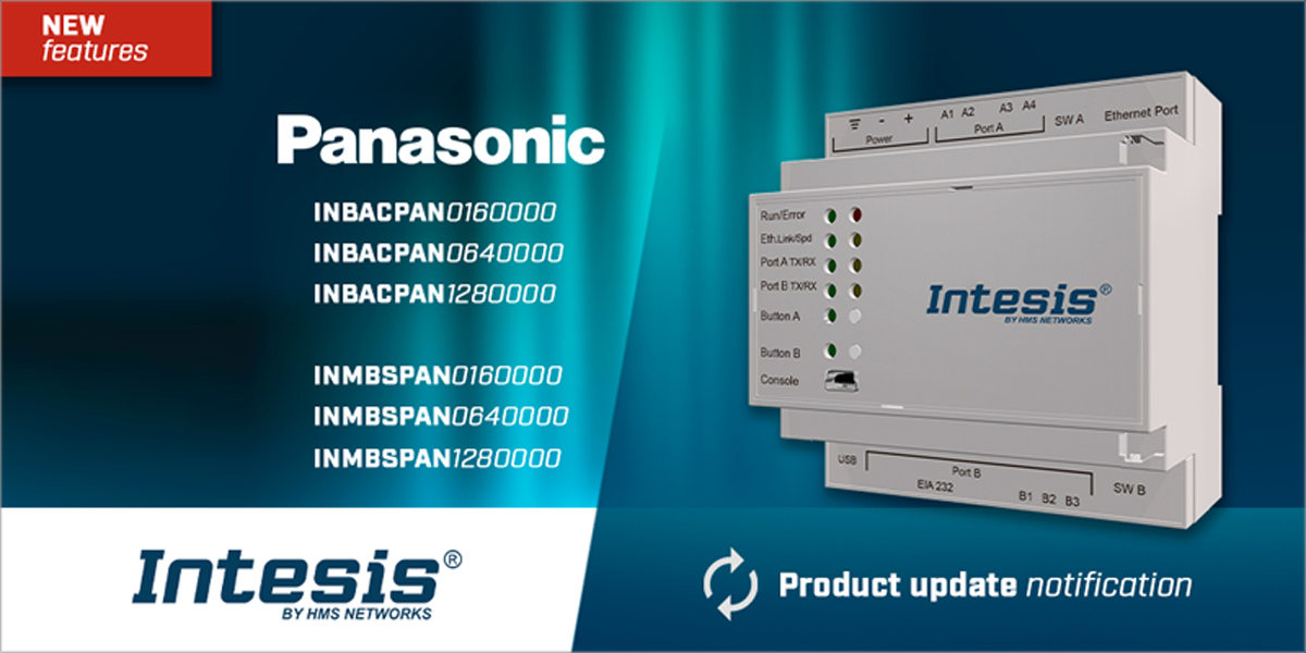 La AC interface para Panasonic de Intesis incorpora la función de ...