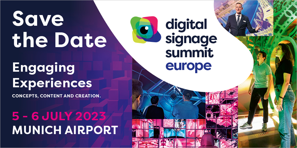 Digital Signage Summit Europe 2023 abordará las experiencias atractivas ...