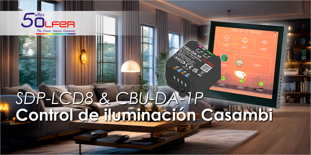 La pantalla SDP-LCD8 y el módulo CBU-DA-1P de Electrónica OLFER ...