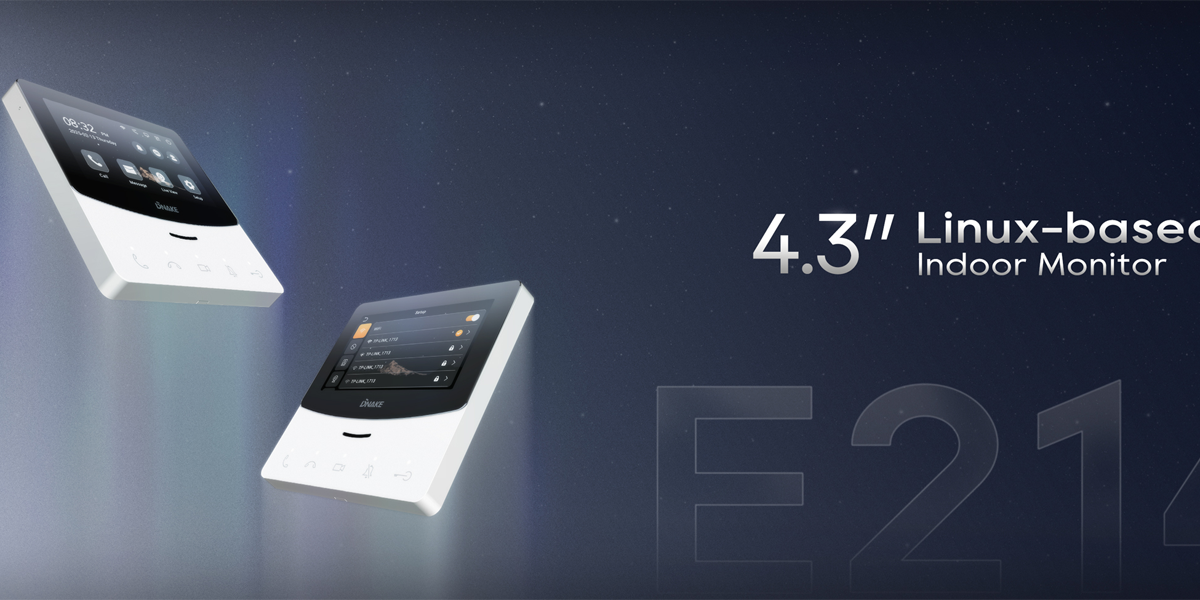 El monitor E214 de Dnake basado en Linux incluye opciones para la seguridad y gestión del hogar ...