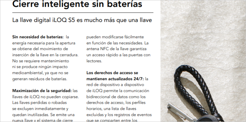 La llave digital iLOQ S5 maximiza la seguridad • CASADOMO
